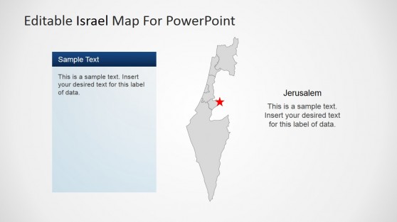 State of Israel Jerusalem PowerPoint Map - SlideModel