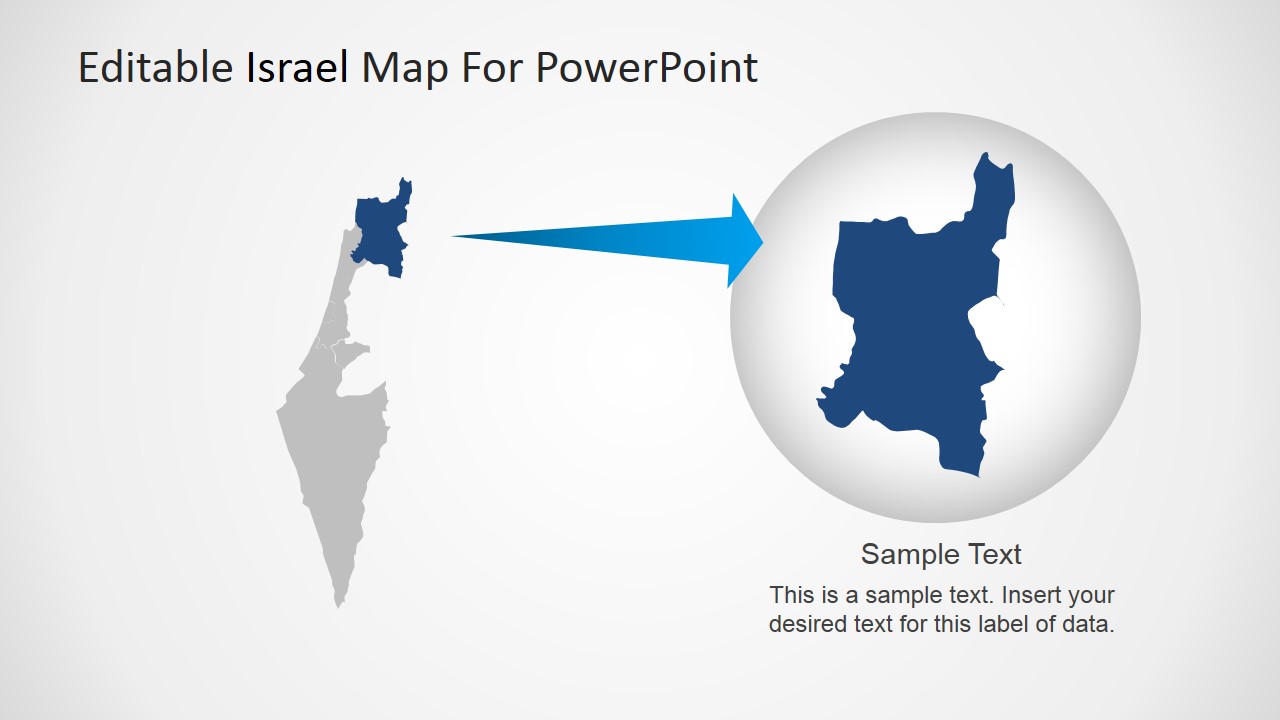 Map of Israel for PowerPoint - SlideModel
