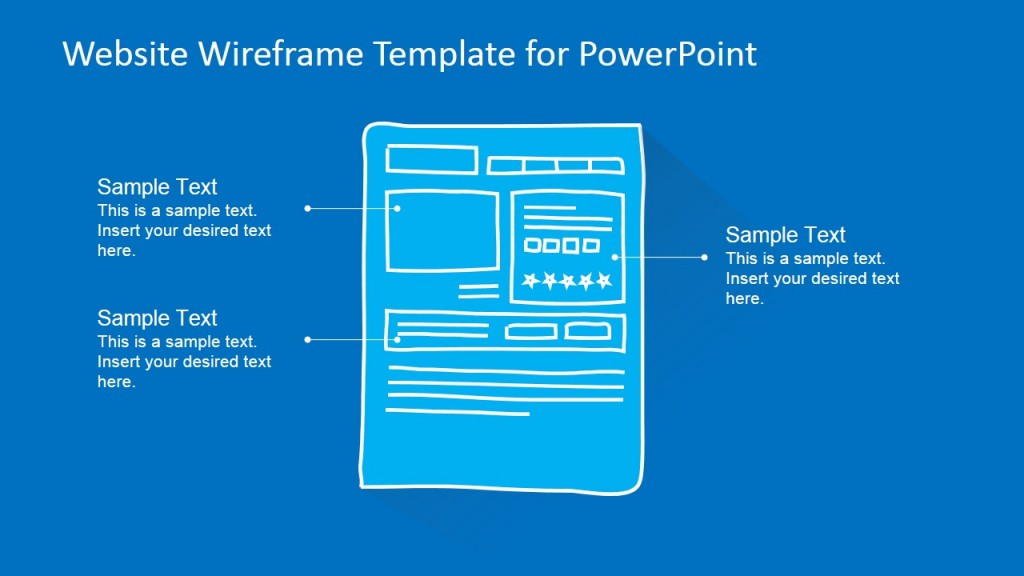 Product Description Website Wireframe for PowerPoint - SlideModel