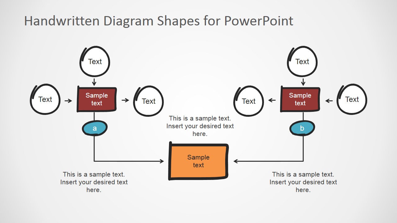 Flat Bold Handwritten PowerPoint Tree Diagram Shapes - SlideModel
