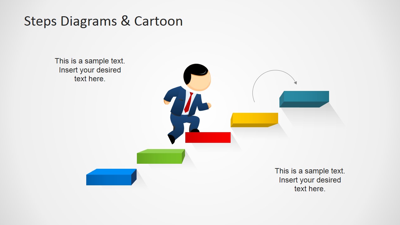 3D Steps Ladder Template for PowerPoint - SlideModel
