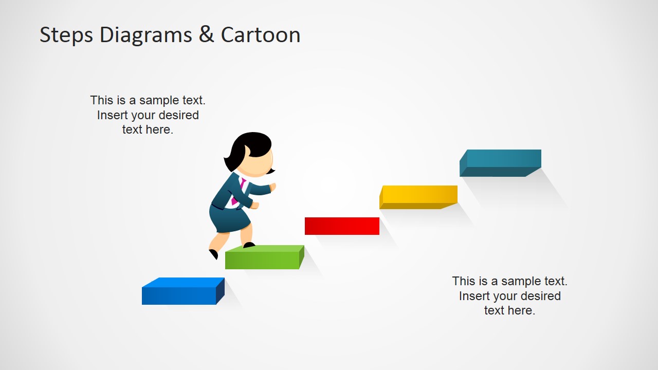 3D Steps Ladder Template for PowerPoint - SlideModel