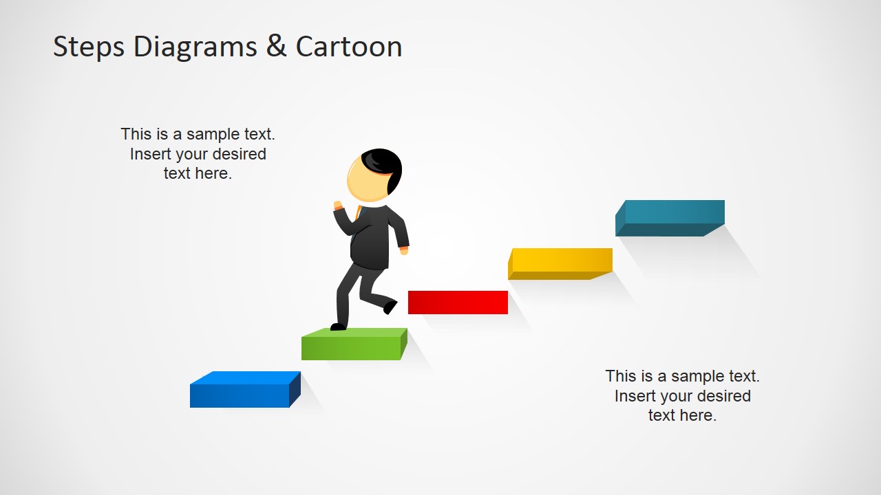 3D Steps Ladder Template for PowerPoint - SlideModel