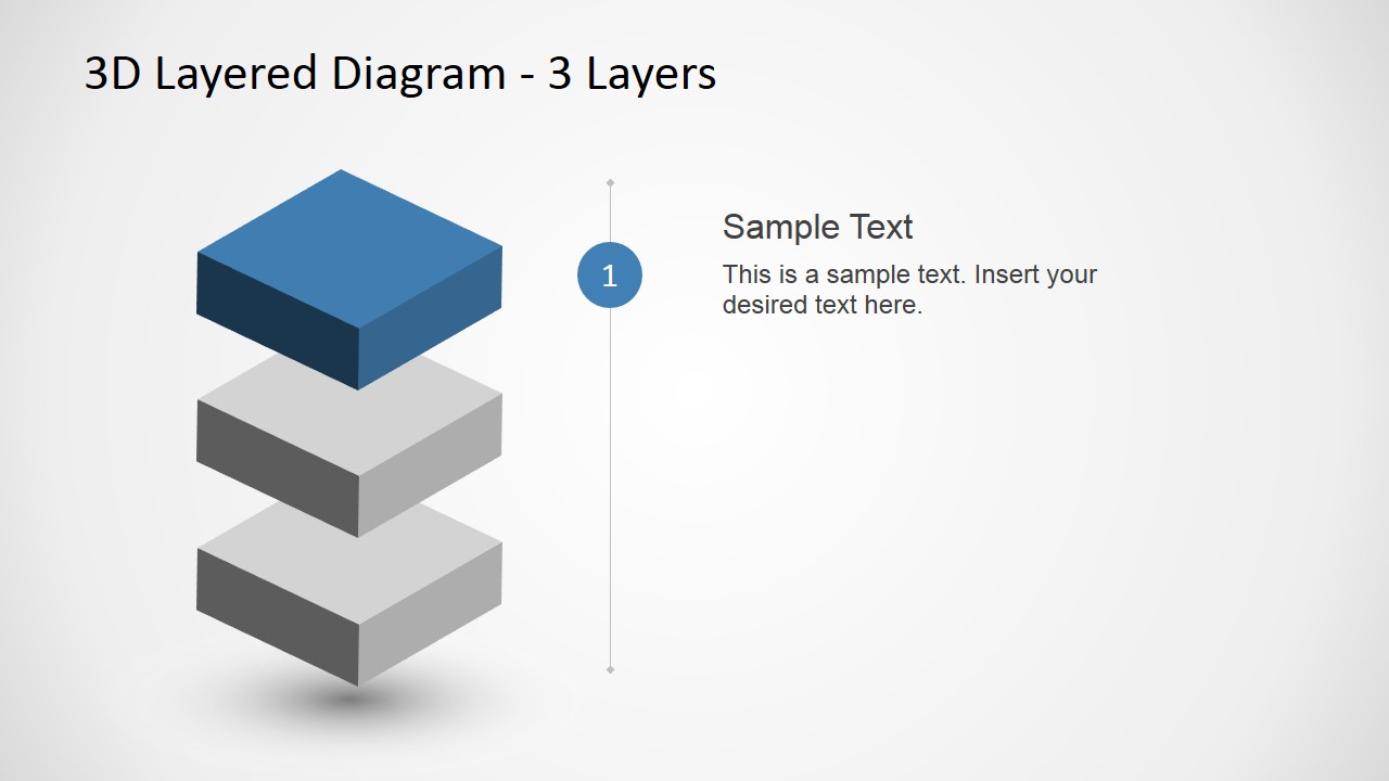 3 Levels 3D Layered Diagram for PowerPoint - SlideModel