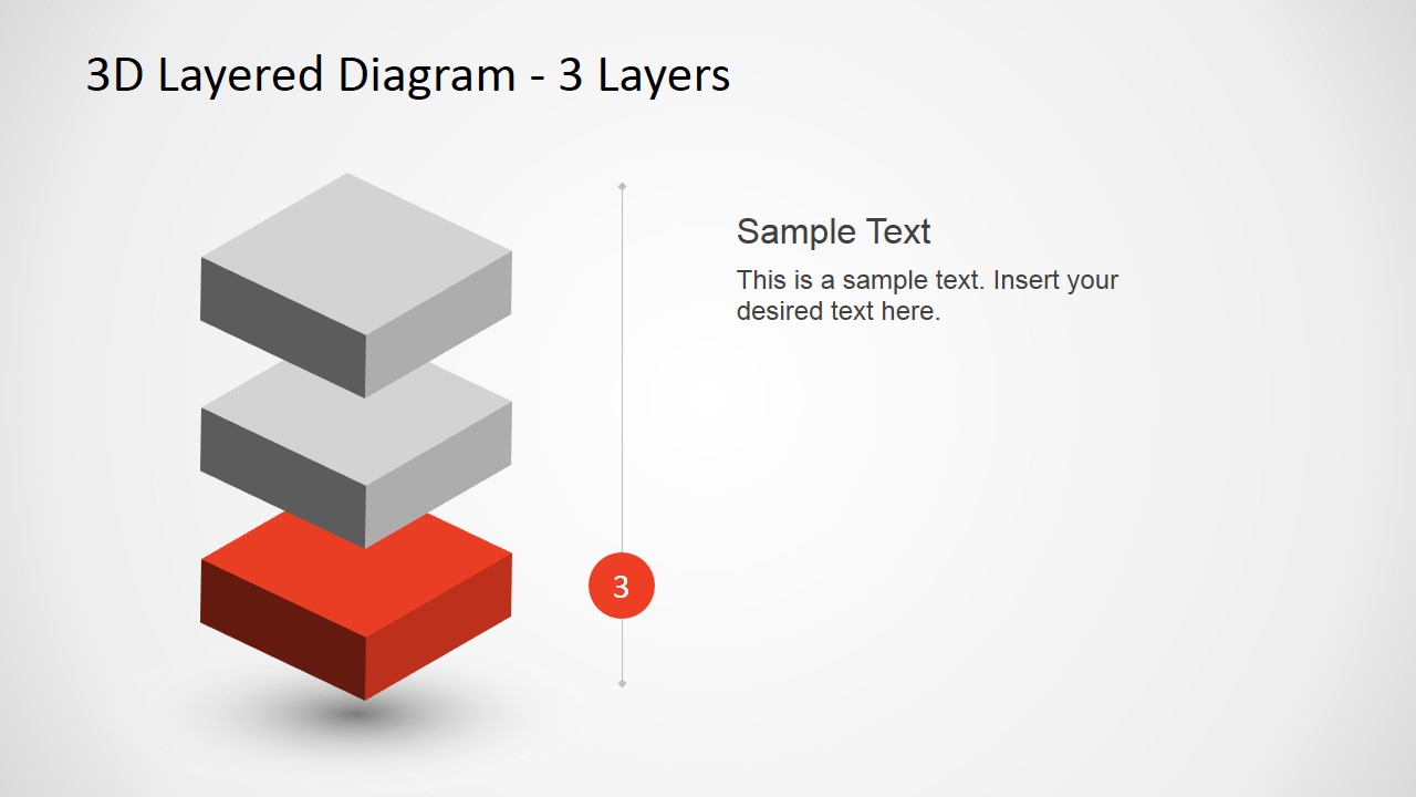 3 Levels 3D Layered Diagram for PowerPoint - SlideModel