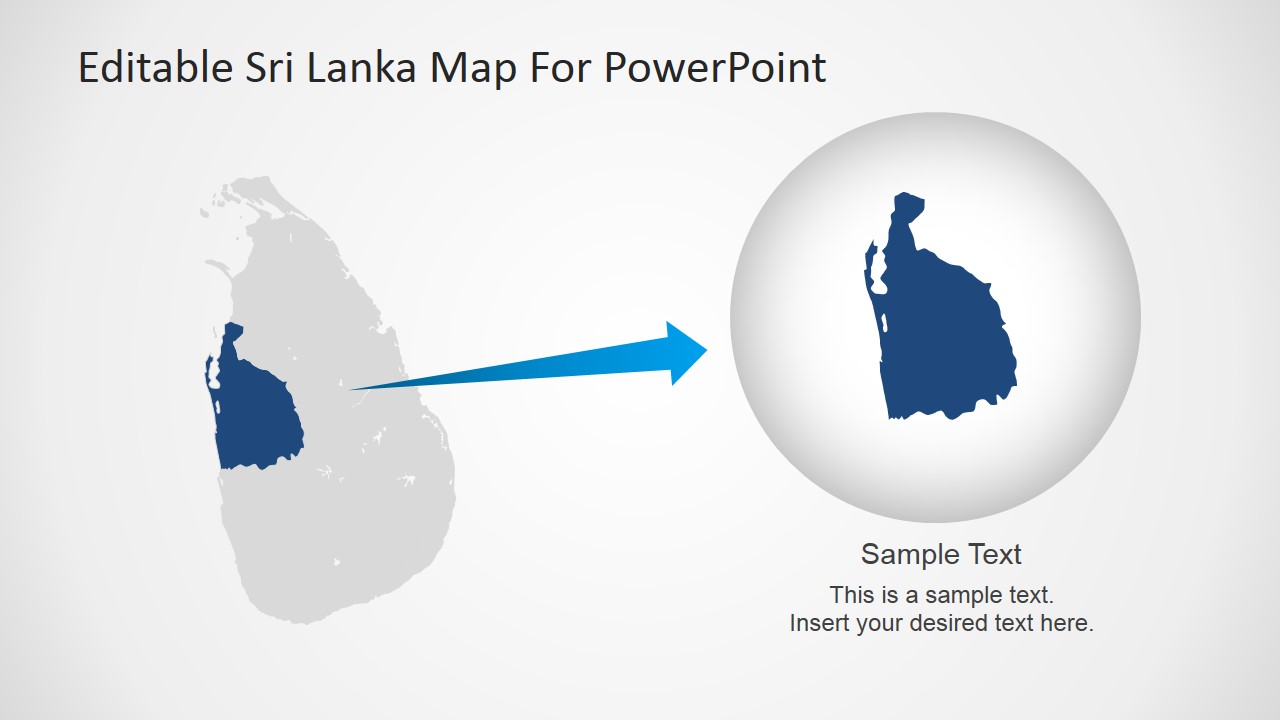 Editable Sri Lanka PowerPoint Map - SlideModel