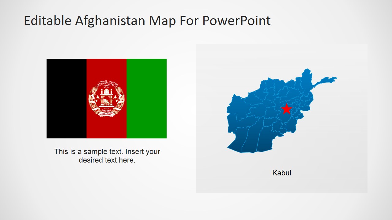 Editable Afghanistan Map For PowerPoint - SlideModel
