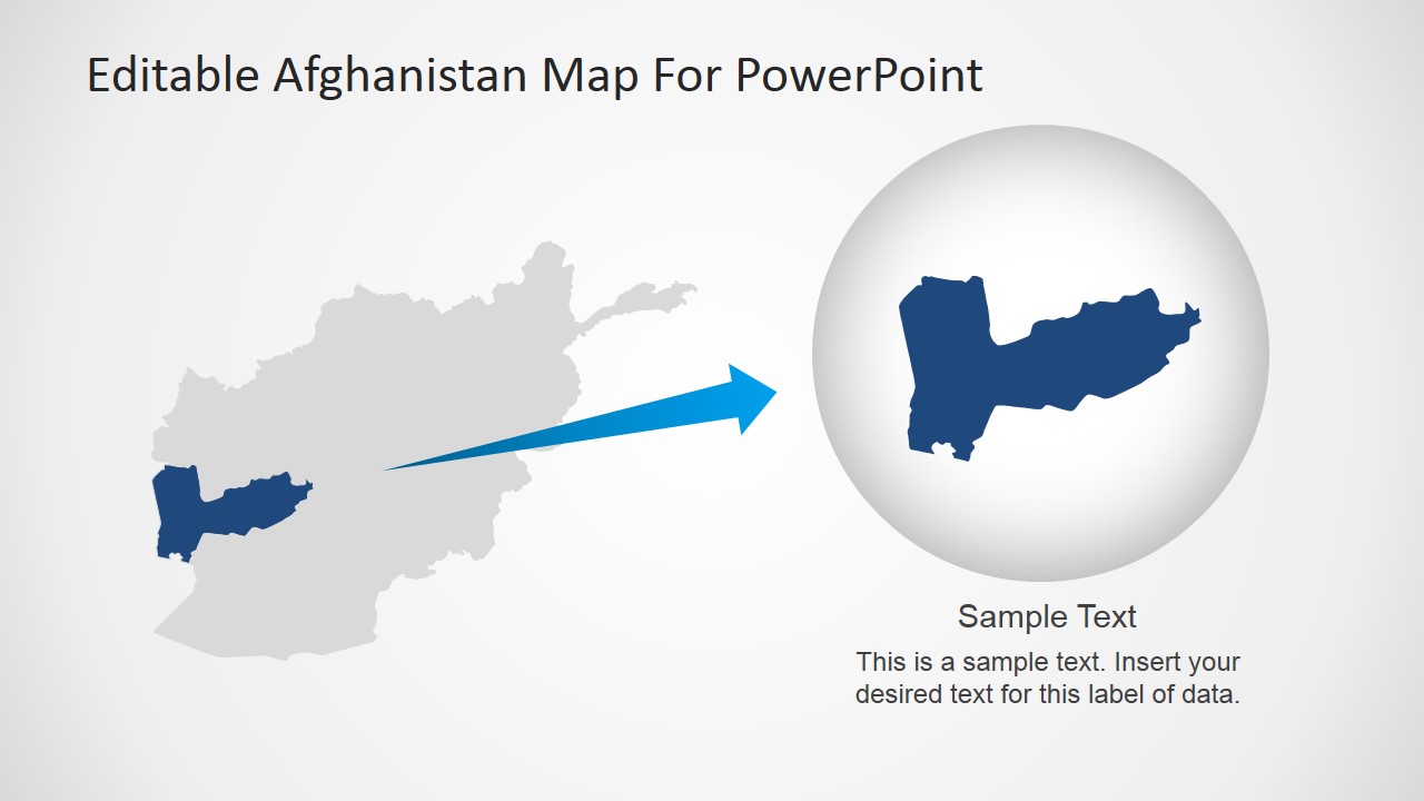 Editable Afghanistan Map For PowerPoint - SlideModel