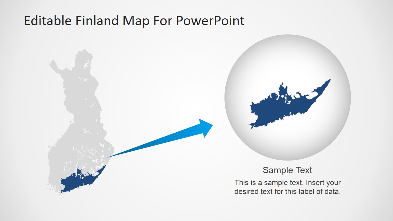Editable Finland Map Template for PowerPoint - SlideModel