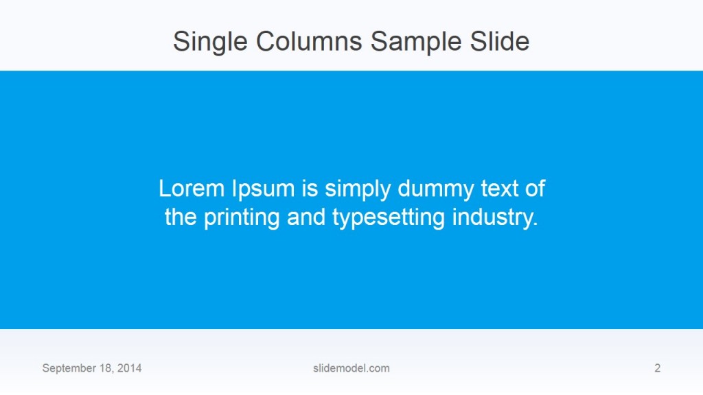 Flat Business Single Column Slide Design - SlideModel