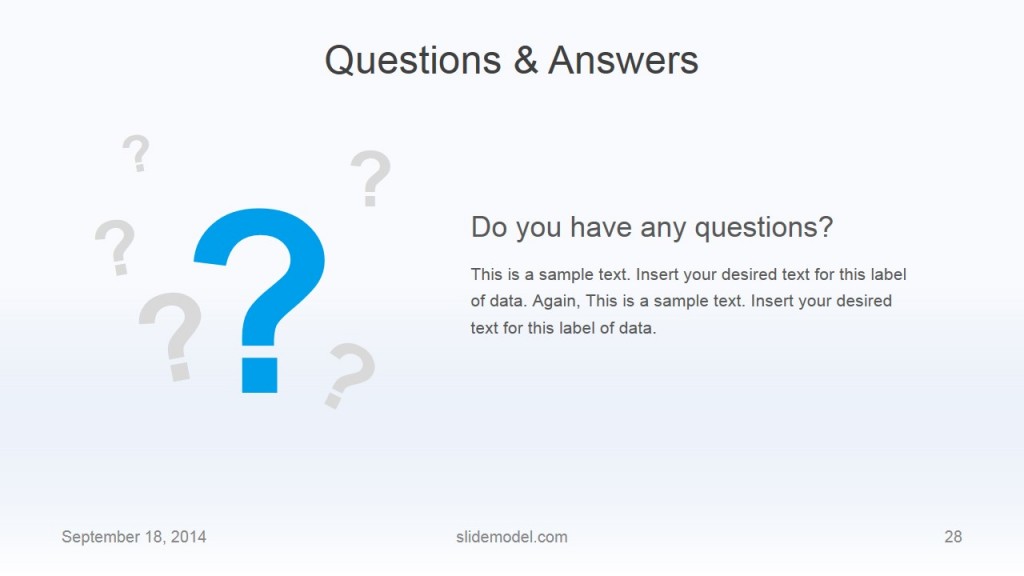 Flat Business Questions & Answers Slide Design - SlideModel