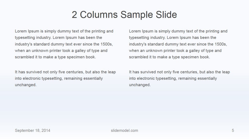 Flat Business 2 Columns Slide Design - SlideModel