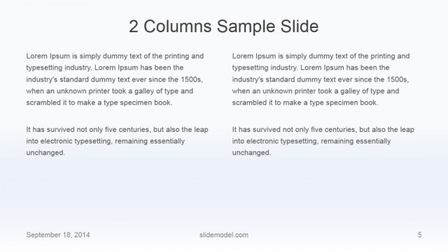 Flat Business 2 Columns Slide Design - SlideModel