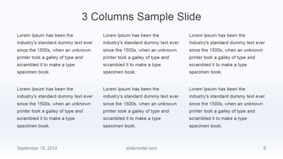 Flat Business 3 Columns Slide Design - SlideModel