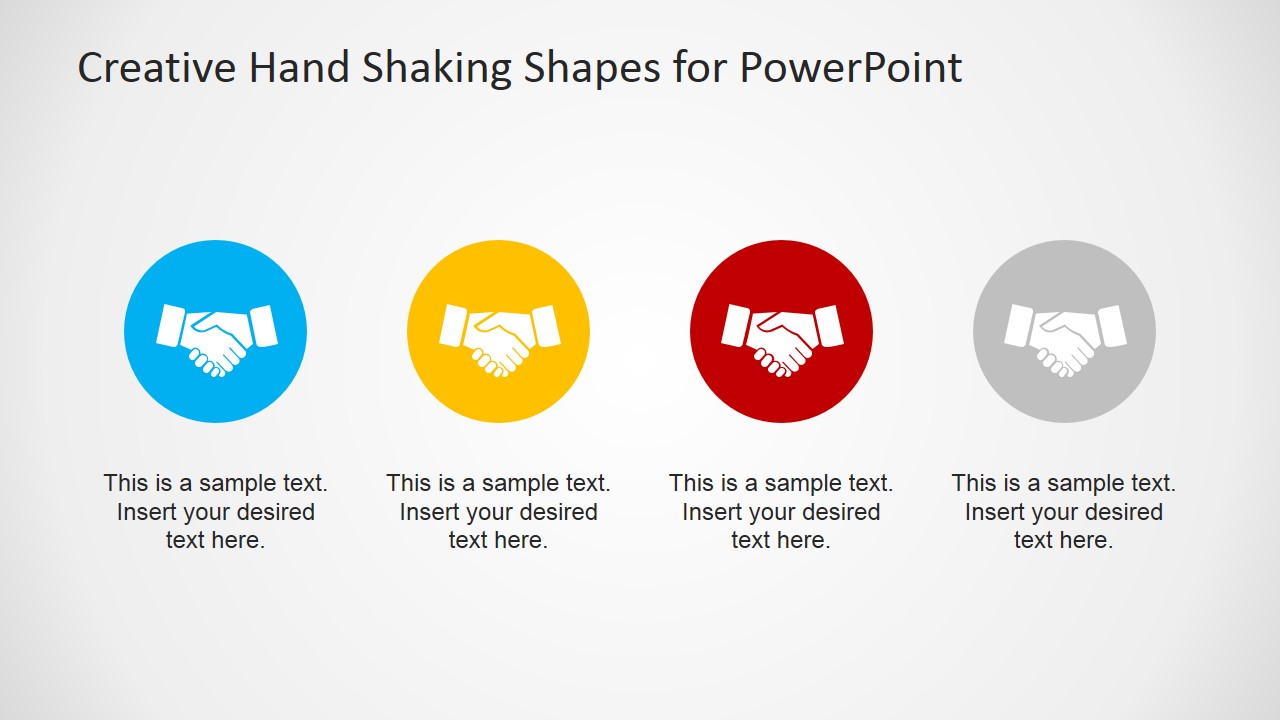 Creative Hand Shaking Shapes for PowerPoint - SlideModel
