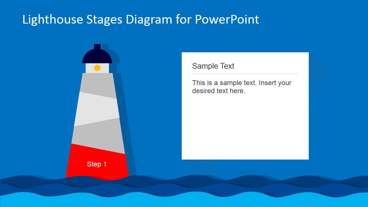 Lighthouse Stages Diagram Template for PowerPoint - SlideModel