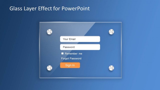 Glass Effect Login Slide Design for PowerPoint - SlideModel