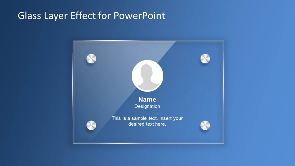 Glass Effect Profile Slide Design - SlideModel
