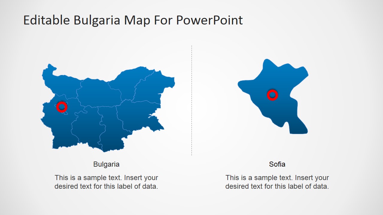 Editable Bulgaria PowerPoint Map - SlideModel