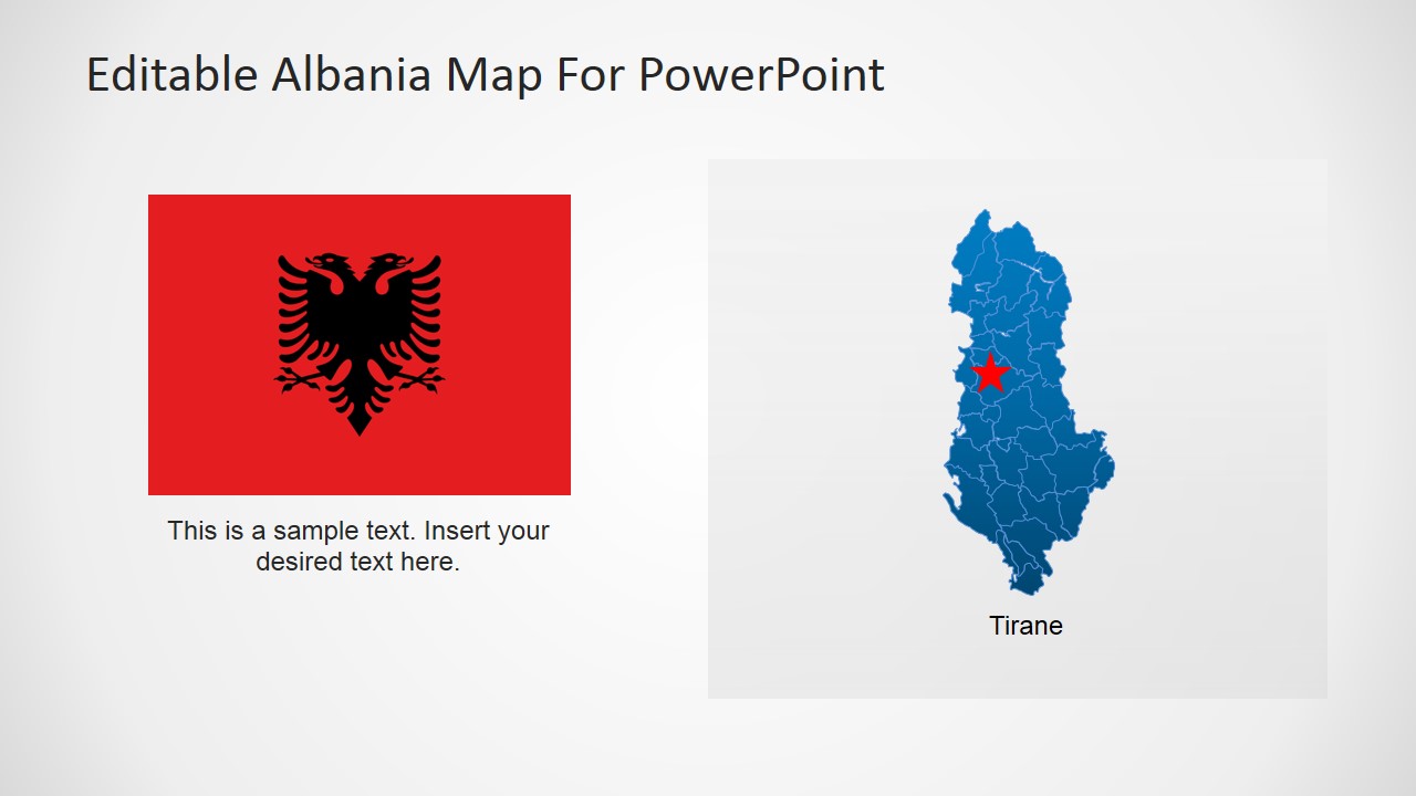Editable Albania PowerPoint Map - SlideModel