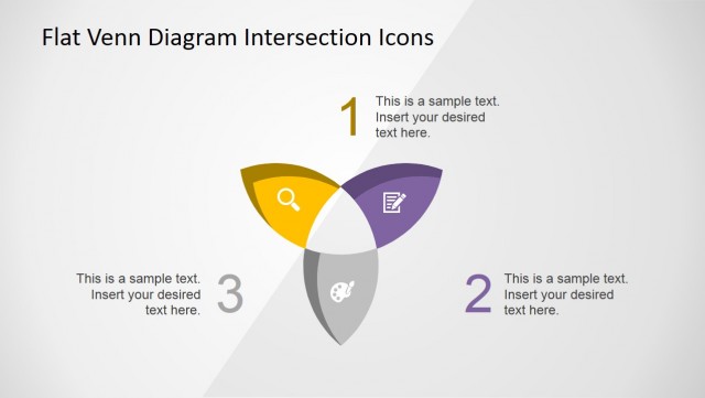 Intersections of Three Circles Diagram for PowerPoint - SlideModel