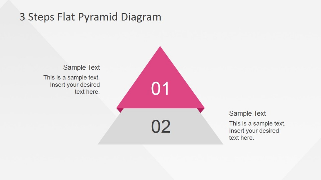 Two Steps Flat Pyramid PowerPoint Diagram - SlideModel