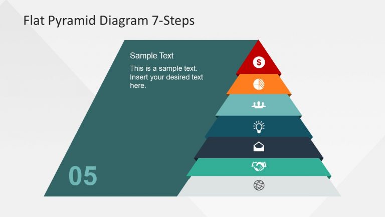Narrowing Pyramid Chart Levels Slide - SlideModel