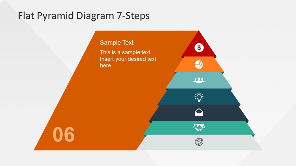 Template of Flat Pyramid Chart Diagram - SlideModel