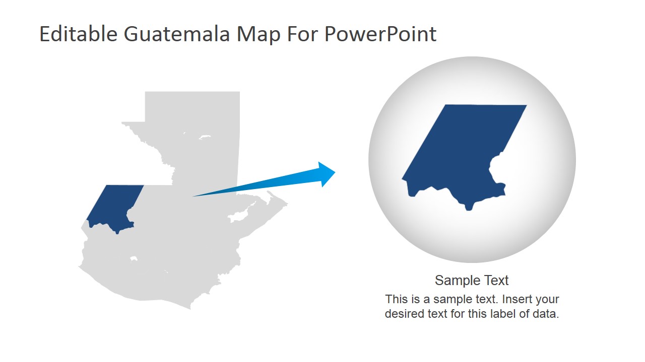 Editable Guatemala PowerPoint Map - SlideModel