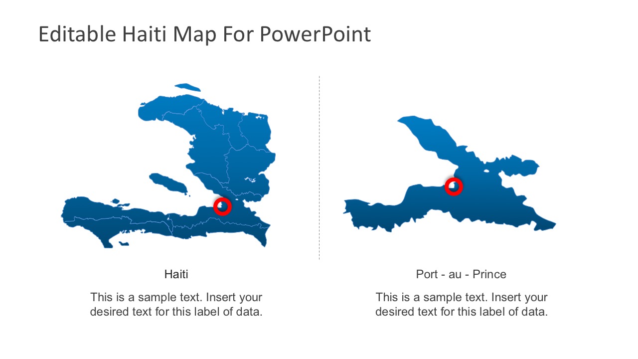 Editable Haiti Map with States - SlideModel