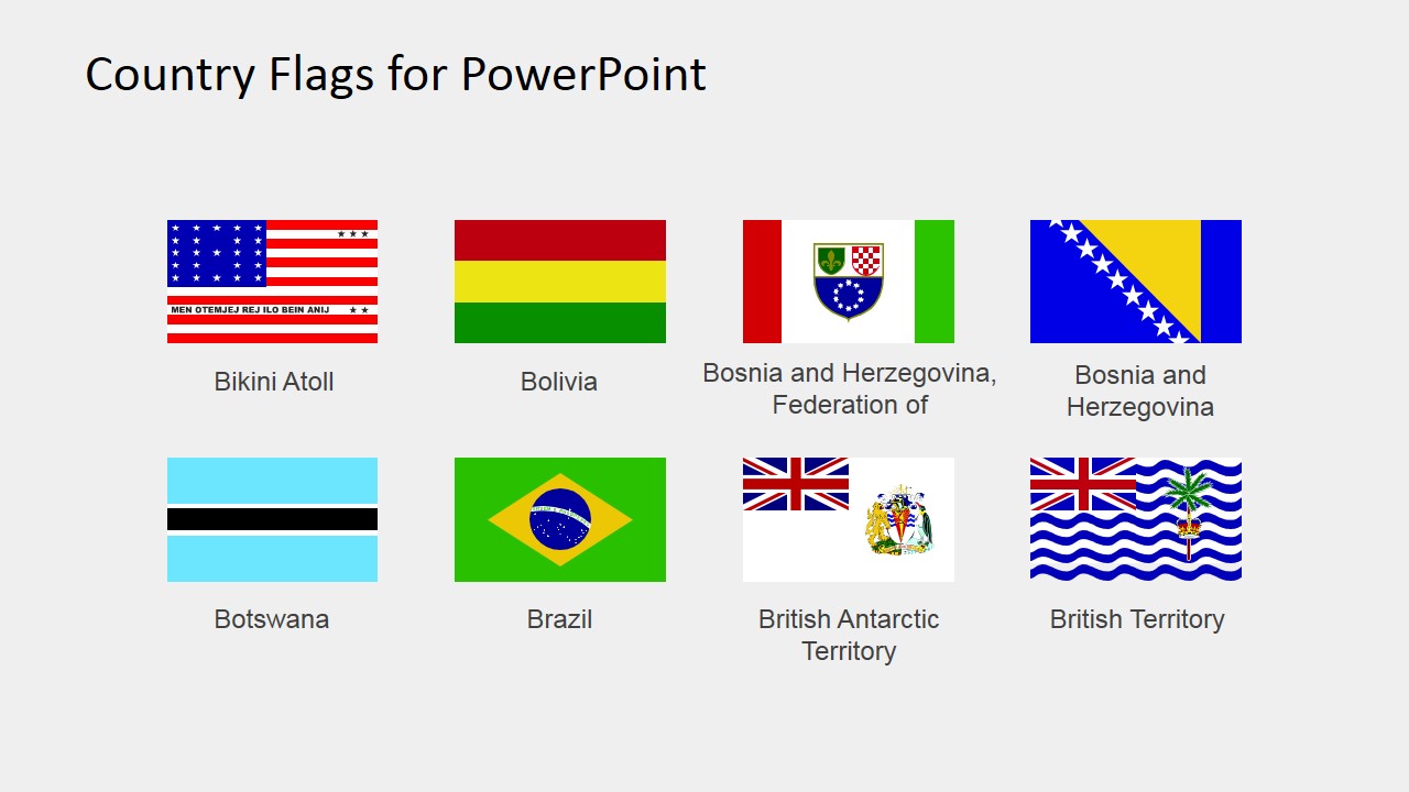 Country Flags Clipart for PowerPoint (B to C) - SlideModel
