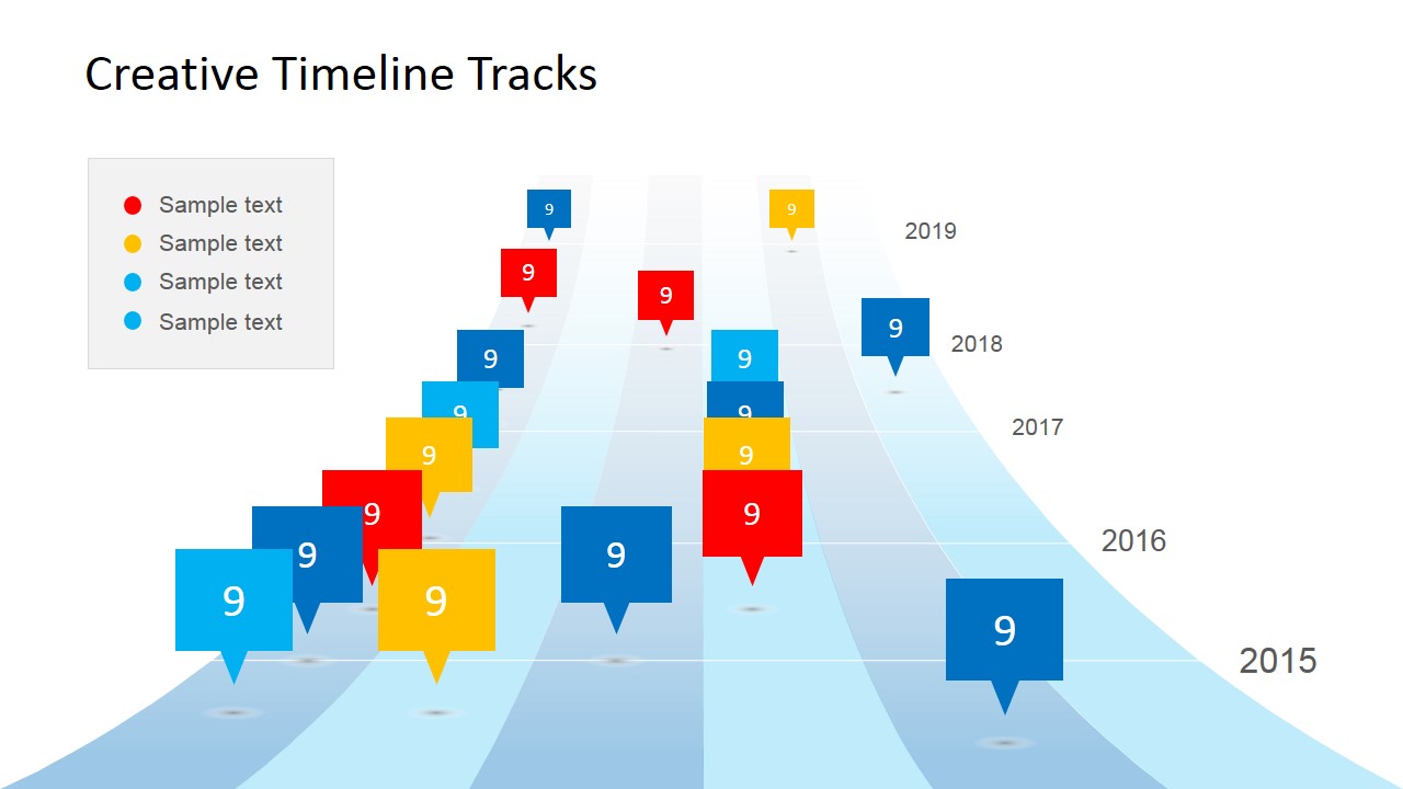 Creative Timeline Tracks PowerPoint Template - SlideModel