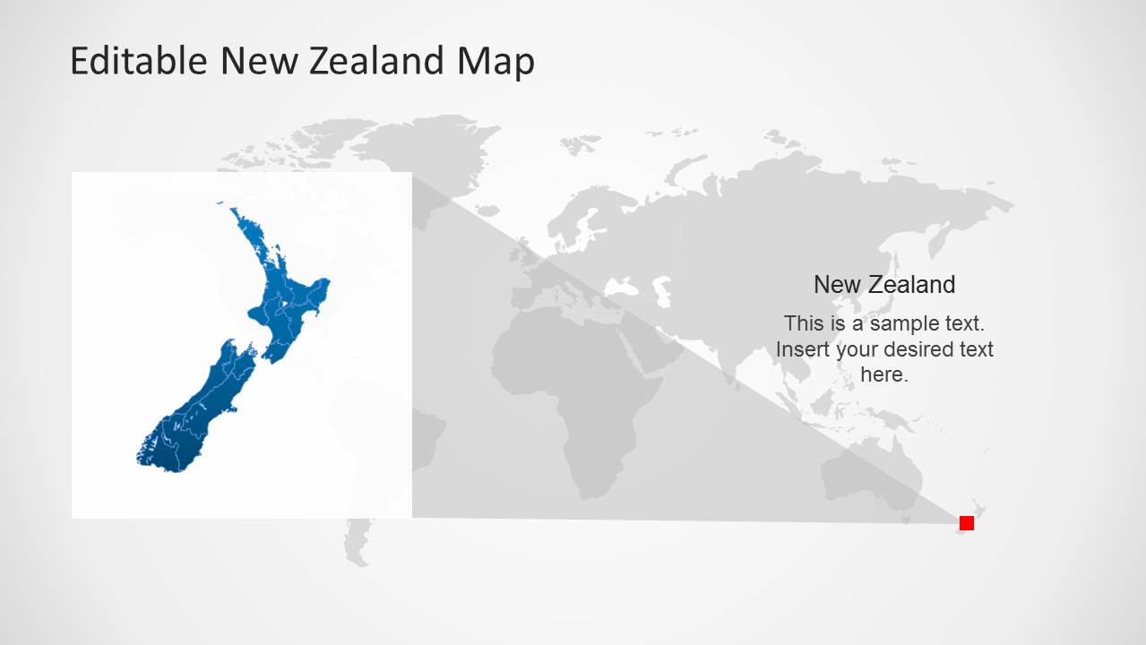 Editable New Zealand Map PowerPoint Template - SlideModel