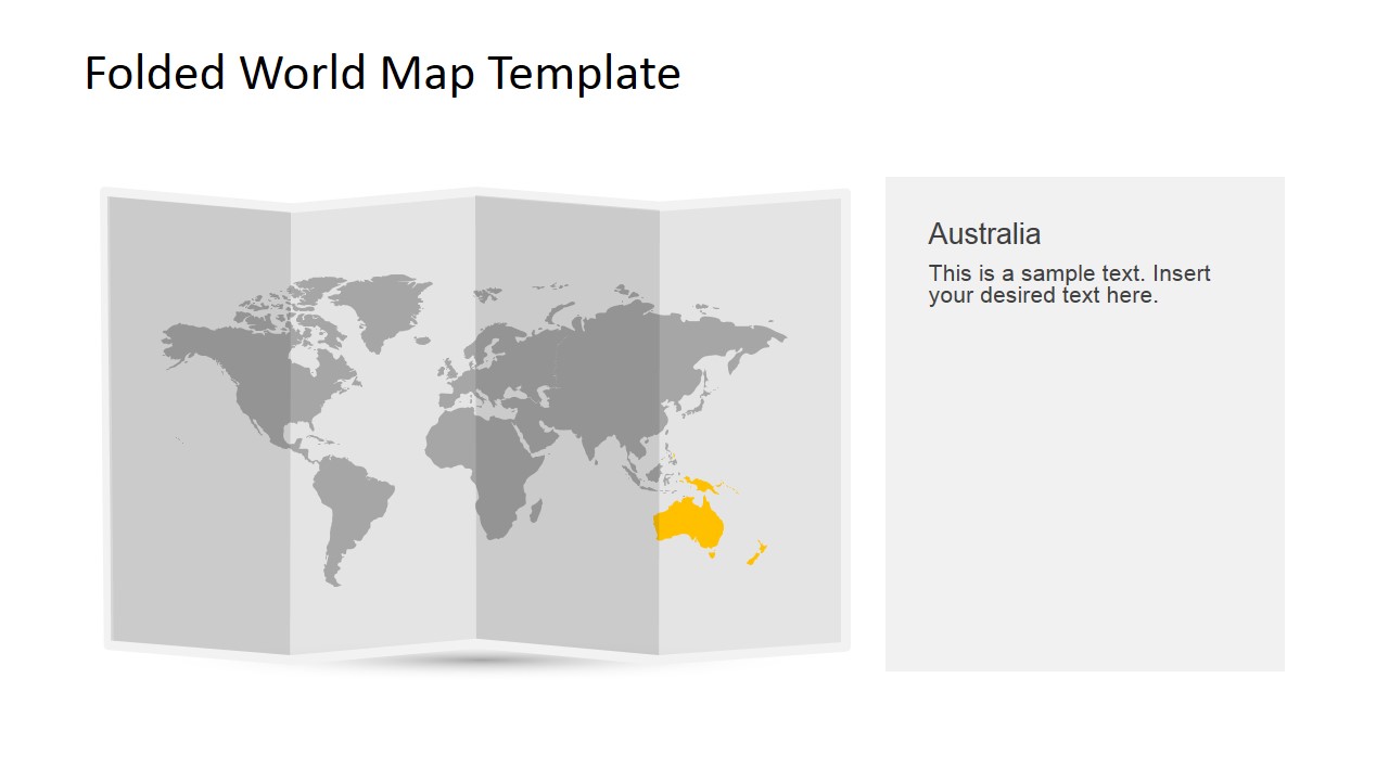 Folded World Map PowerPoint Template - SlideModel Folded World Map PowerPoint Template - SlideModel