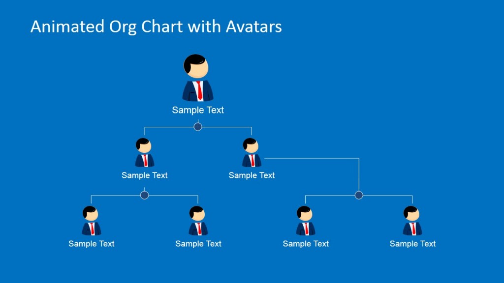Org Chart Slide Design for PowerPoint with Avatars - SlideModel