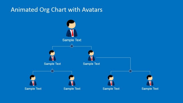 Org Chart Slide Design for PowerPoint with Avatars - SlideModel