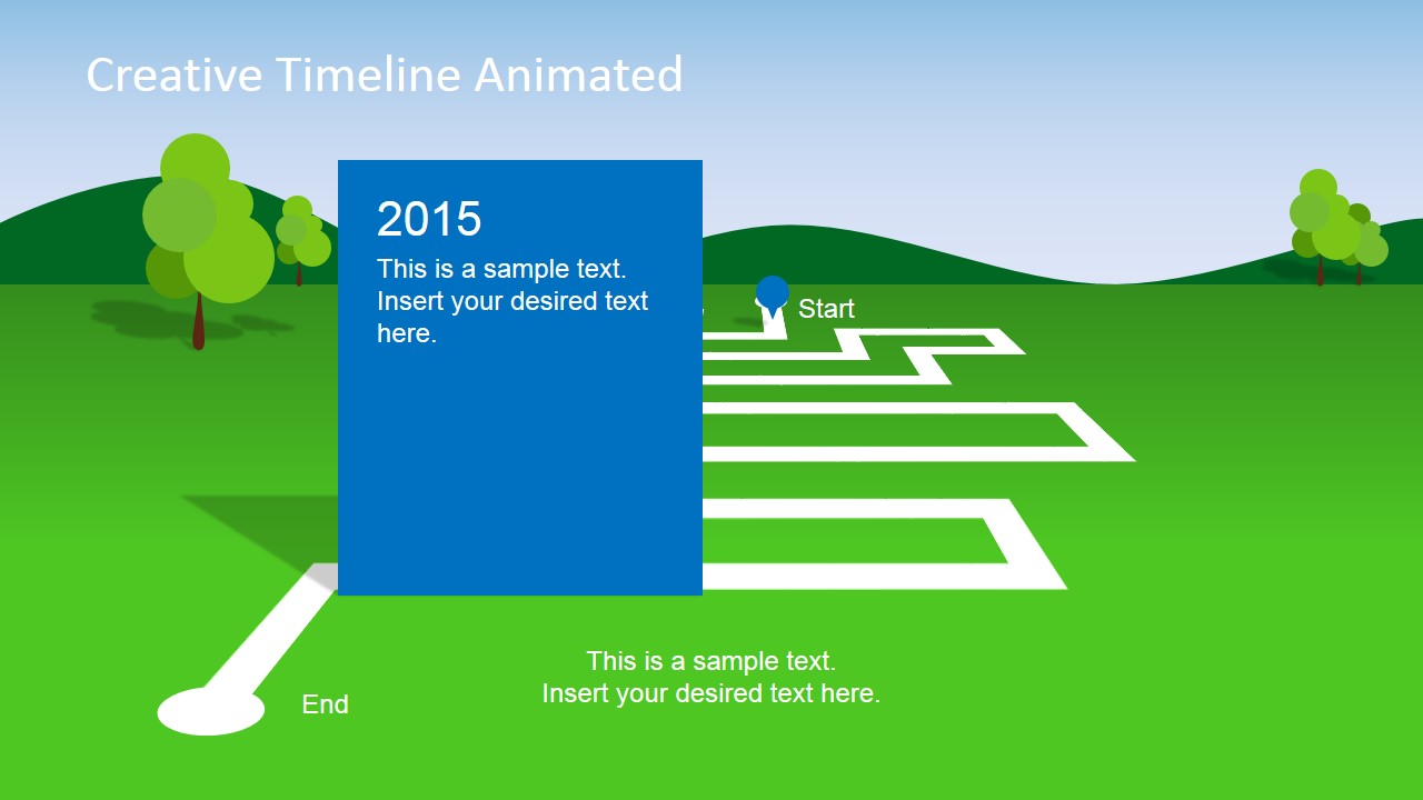 Animated Landscape PowerPoint Timeline - SlideModel