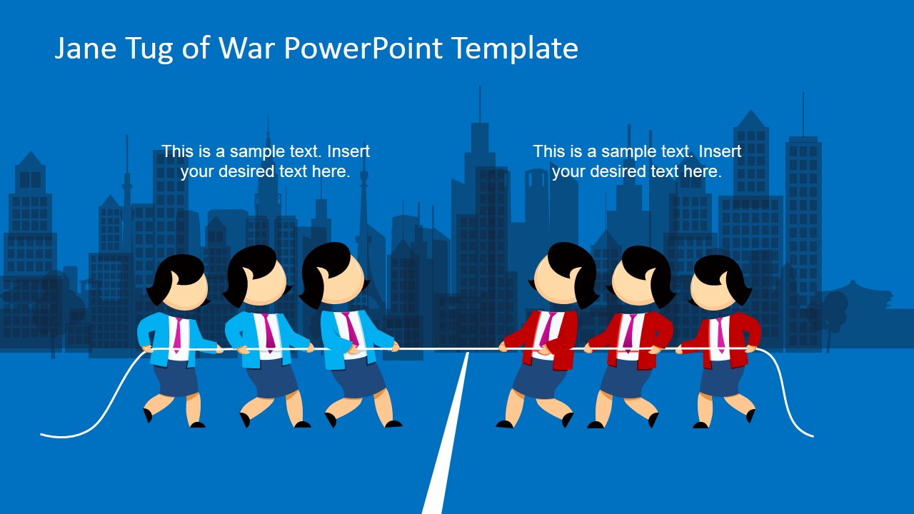 Jane Tug of War PowerPoint Template - SlideModel