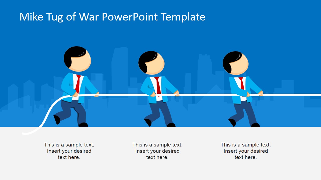 Mike Tug of War PowerPoint Template - SlideModel