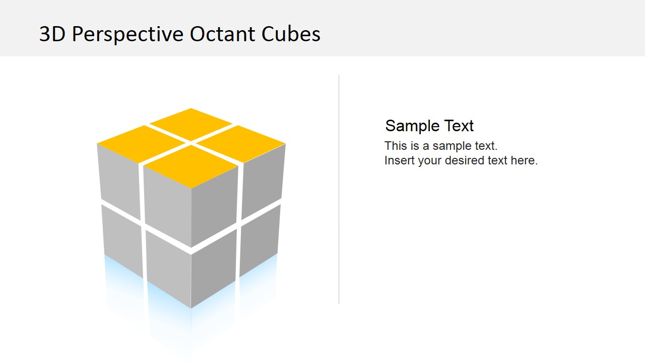 3D Perspective Octant Cubes - SlideModel