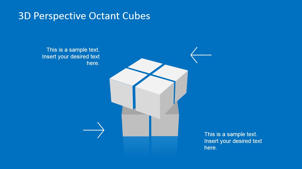 3D Perspective Octant Cubes - SlideModel
