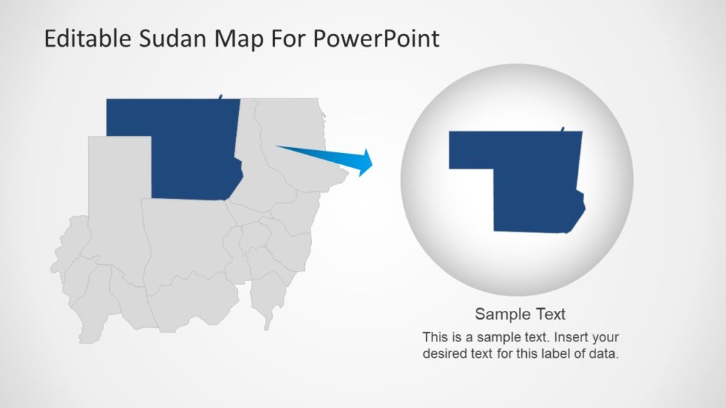 Sudan Customizable Maps PowerPoint - SlideModel