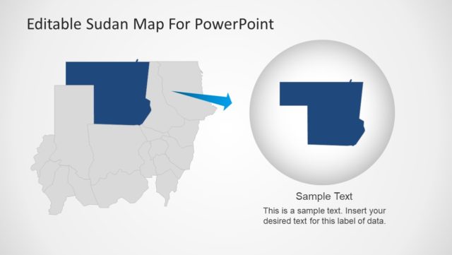 Sudan Customizable Maps PowerPoint - SlideModel