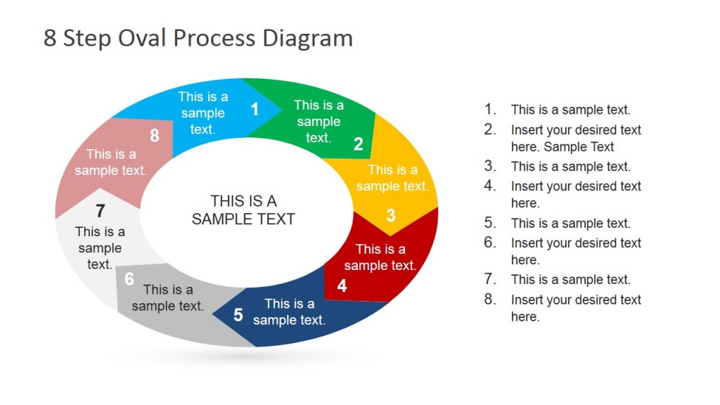 Oval PowerPoint Diagram 8 Clockwise Steps for PowerPoint - SlideModel