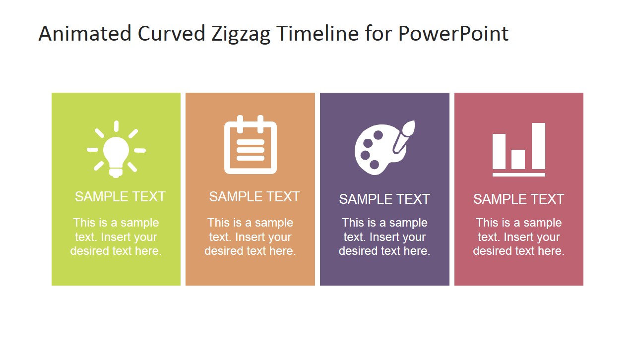 Animated Curved Zigzag Timeline for PowerPoint - SlideModel