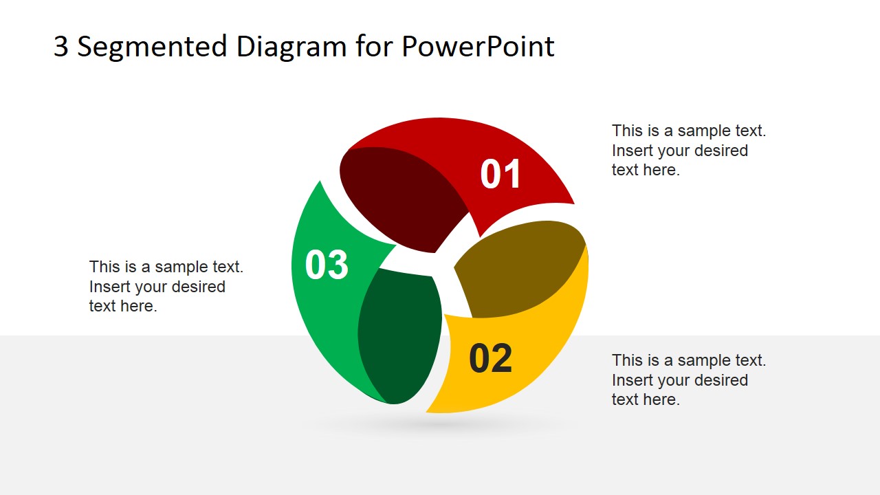 3 Step Spherical Segmented Diagram for PowerPoint - SlideModel