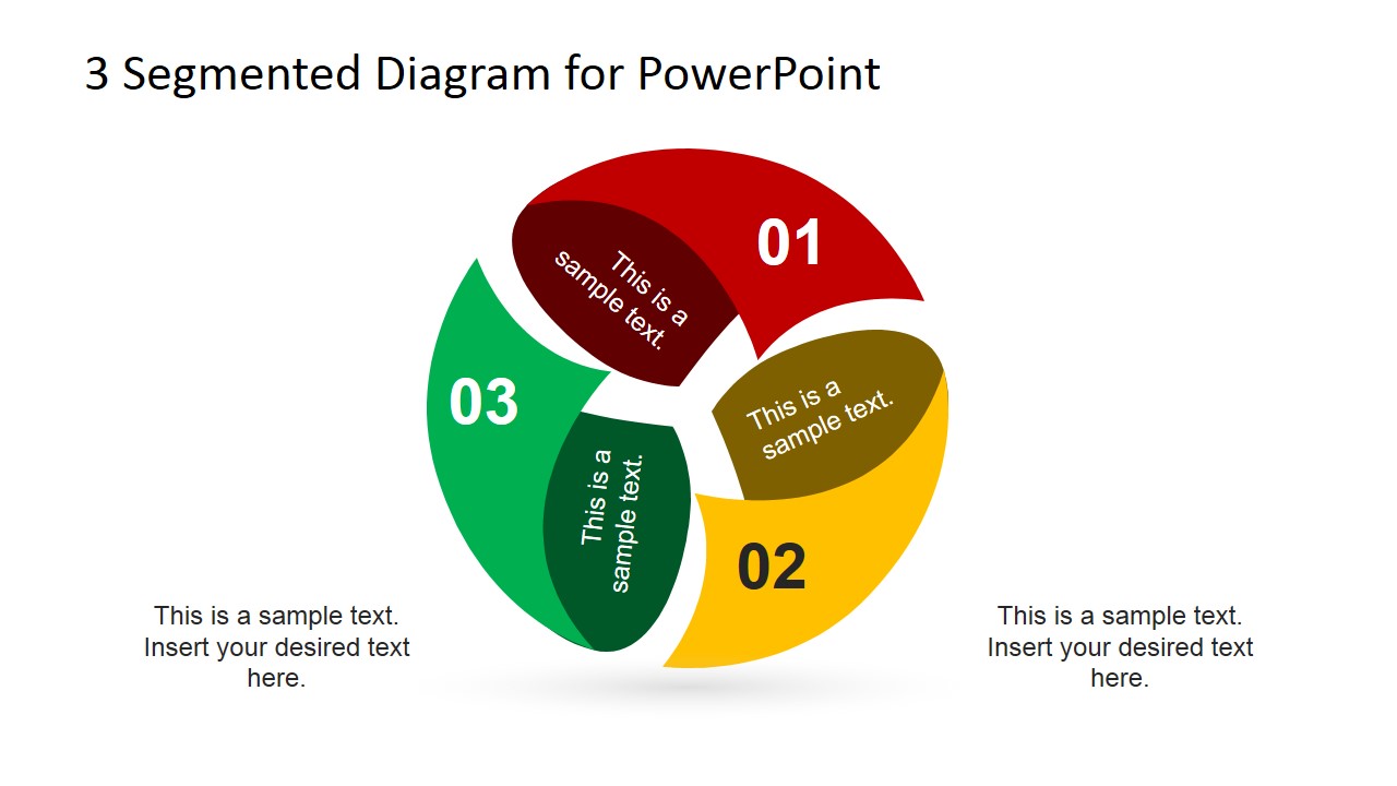 3 Step Spherical Segmented Diagram for PowerPoint - SlideModel