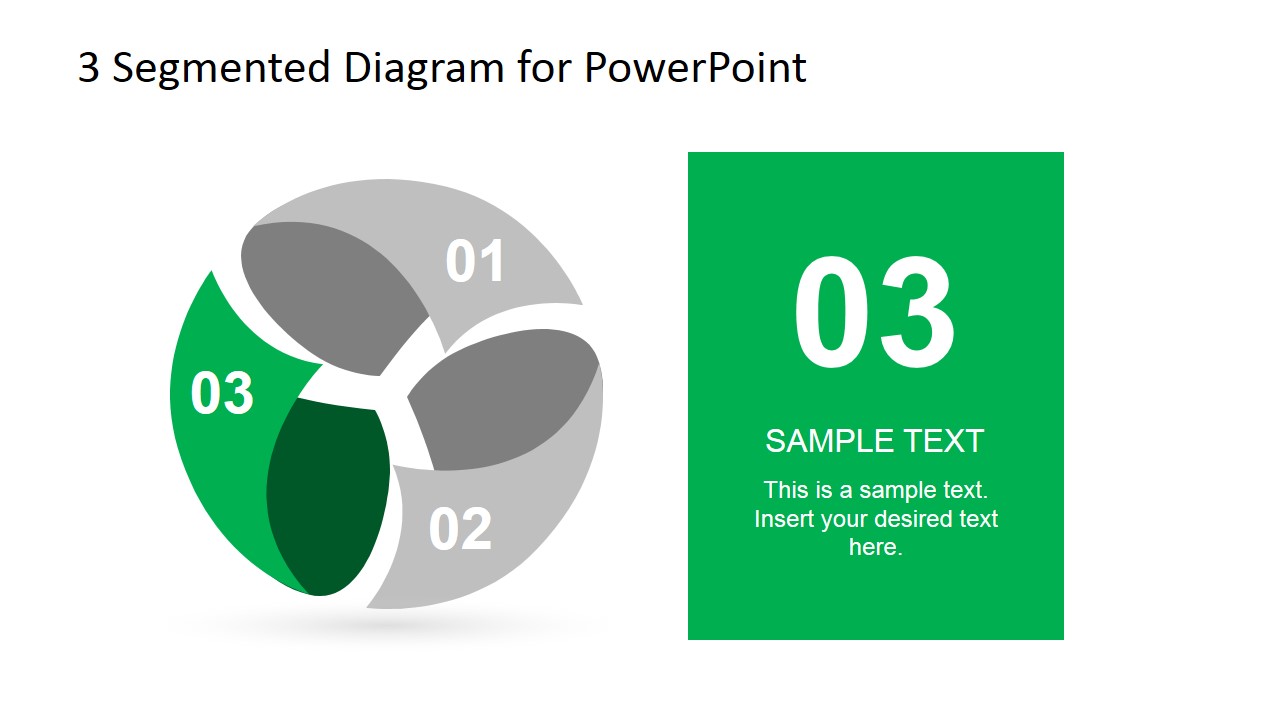 3 Step Spherical Segmented Diagram for PowerPoint - SlideModel