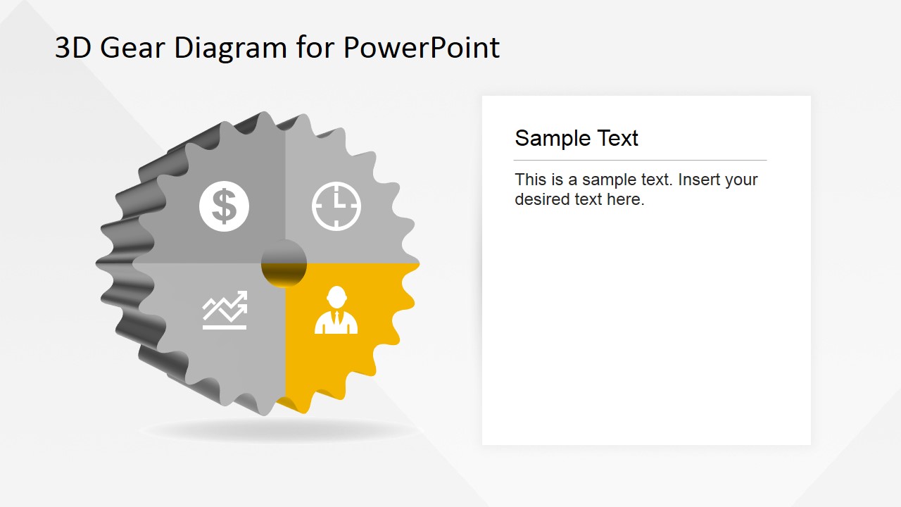 3D Gear Diagram Template for PowerPoint - SlideModel
