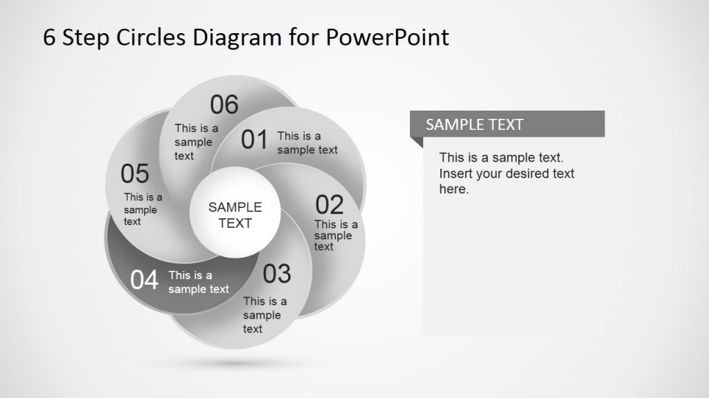 Circular Overlapping Six Steps PowerPoint Diagram - SlideModel